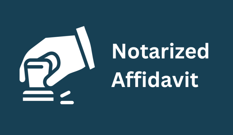 Notarized Affidavit - The Notary Shoppe